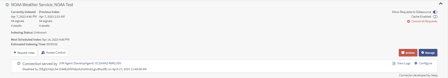 Managing Datasources